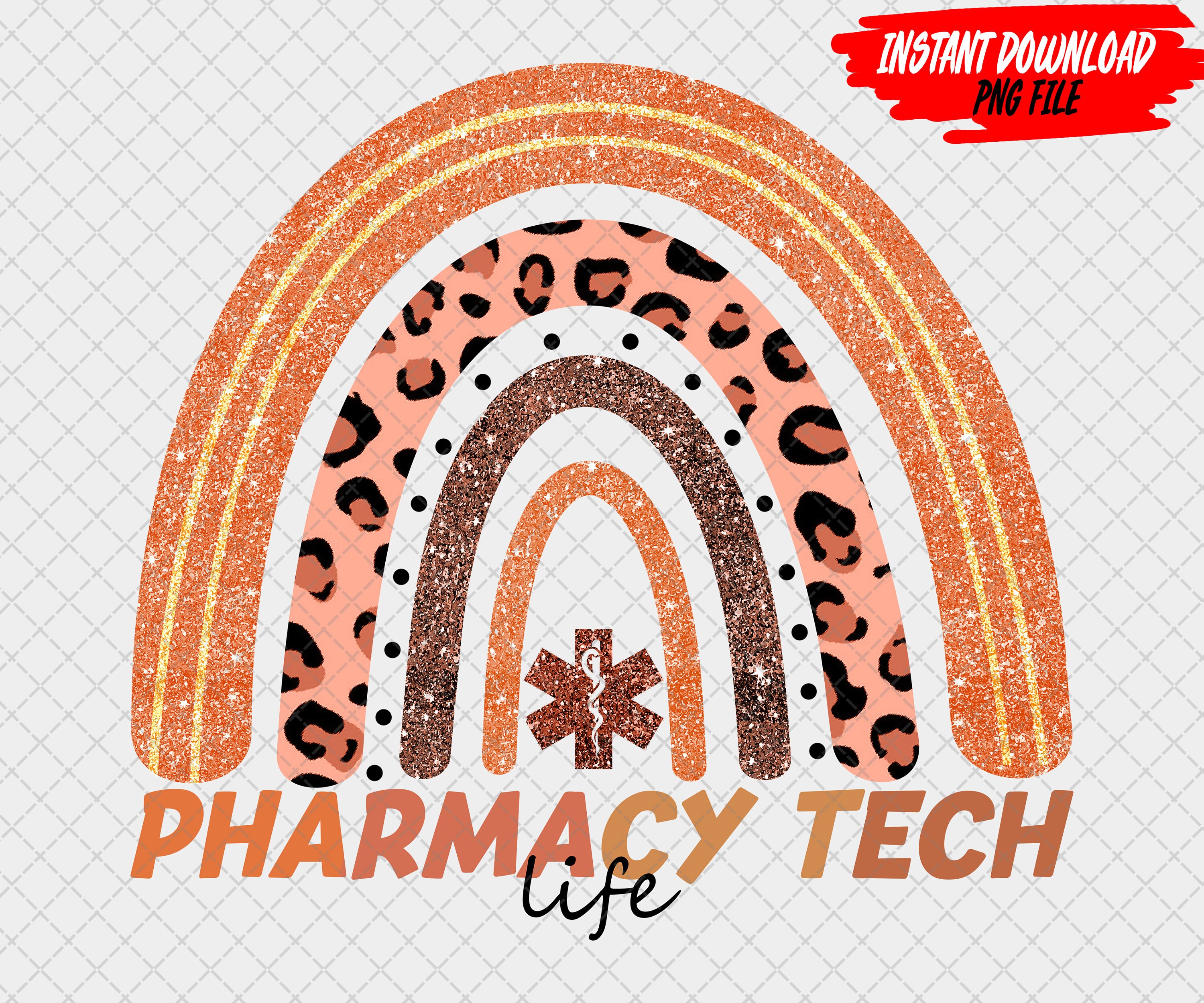 Digital Pharmacy Tech Sublimation Design Download Phamacy Technician ...
