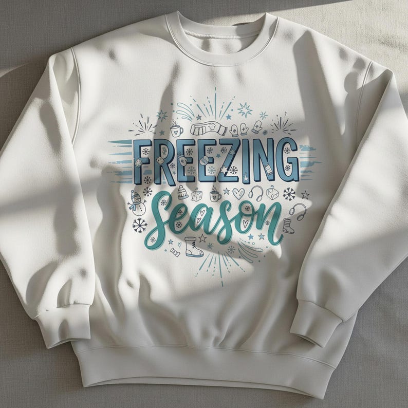 Retro Freezing Season PNG, Winter Cold Weather Design, Cozy Hot Cocoa ...