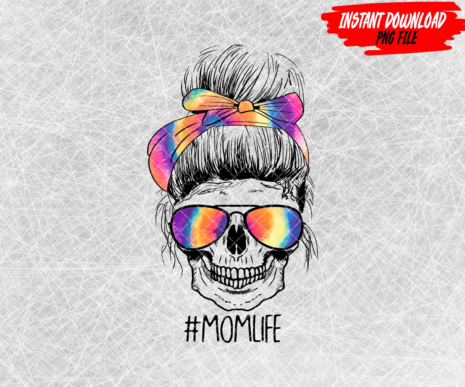 Mom Life Png Mom Skull Png Mom Skull Tie Dye Png Mom Tie Etsy