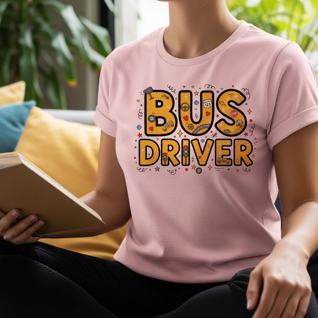 Retro Bus Driver PNG, Cute Preppy Bus Driver Gift, Transportation ...