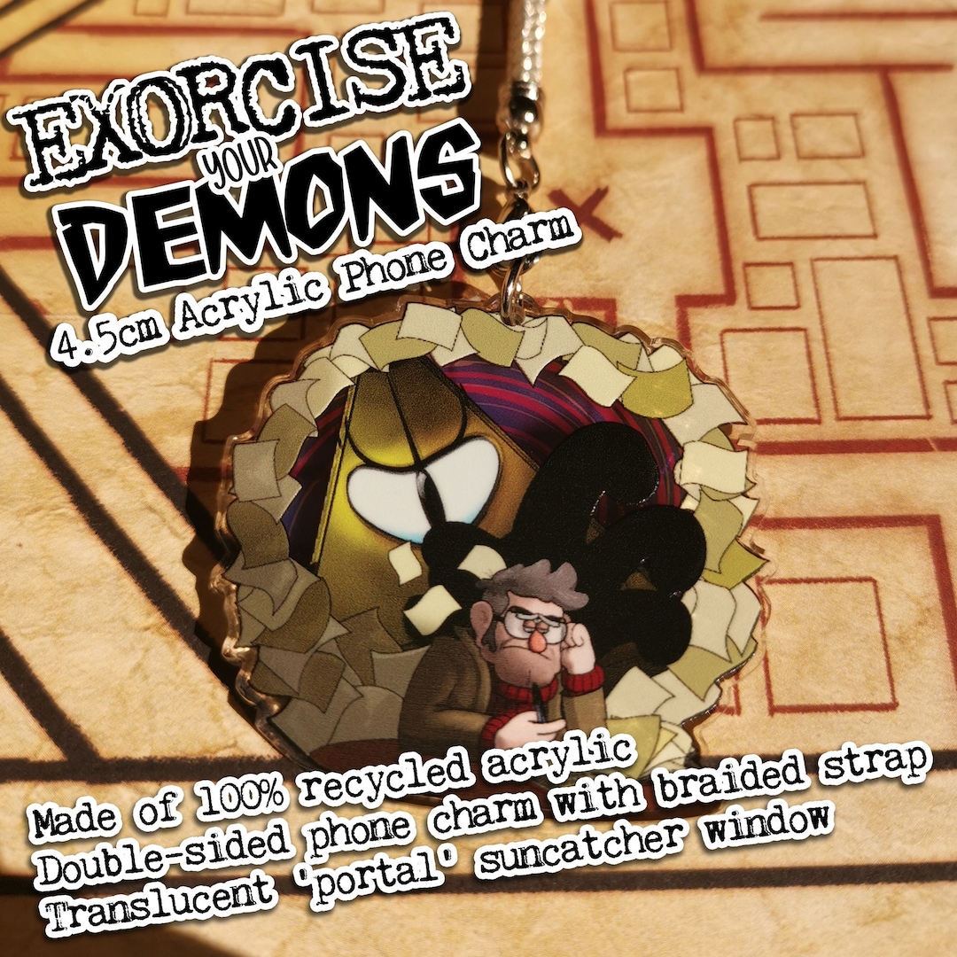 Gravity Falls: Exorcise Your Demons Eco-acrylic Bill Cipher Phone Charm ...
