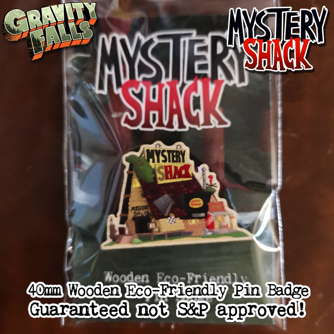 Gravity Falls: the Mystery Shack Eco-friendly Wooden Pin Badge - Etsy