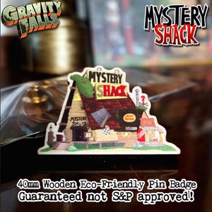 Gravity Falls: the Mystery Shack Eco-friendly Wooden Pin Badge - Etsy
