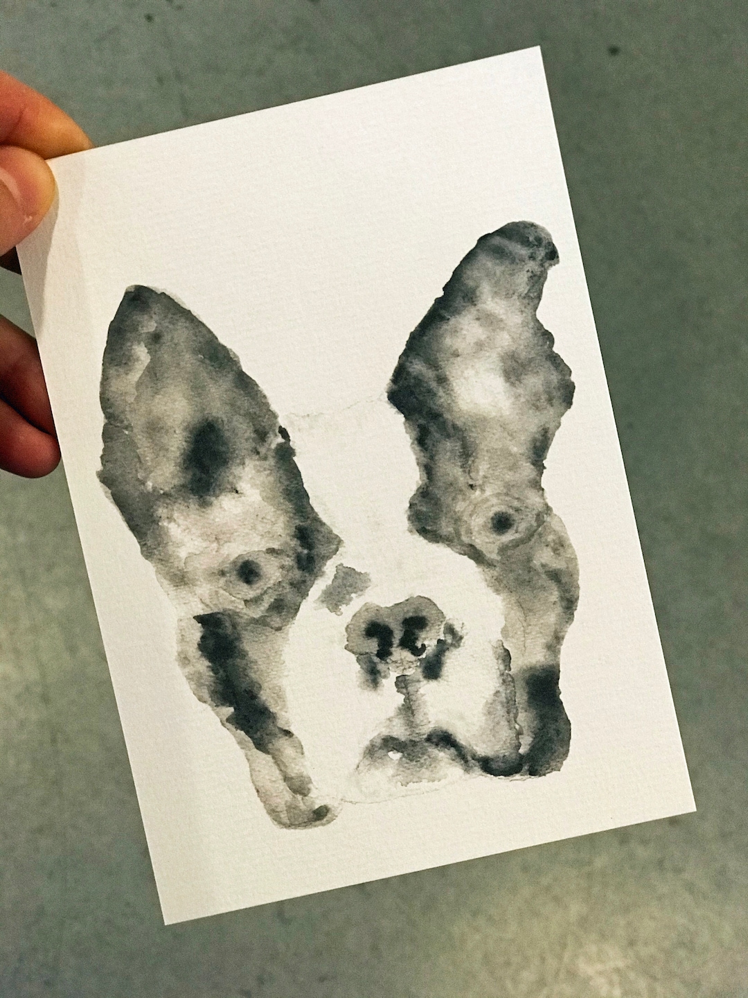 Bulldog Postcard Birthday Card Greeting Card Dog Bulldog Map A6 Gift ...