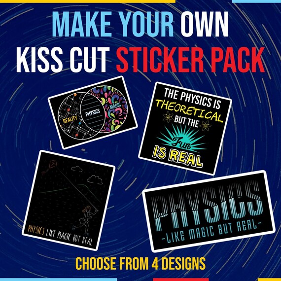 Make Your Own Physics Themed Sticker Pack ǁ Cool Science Party | Etsy