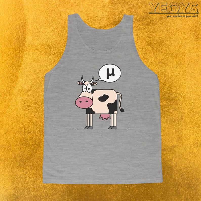 Funny Pun - What Does A Greek Cow Say - Science Shirt - Unisex T-shirt ...