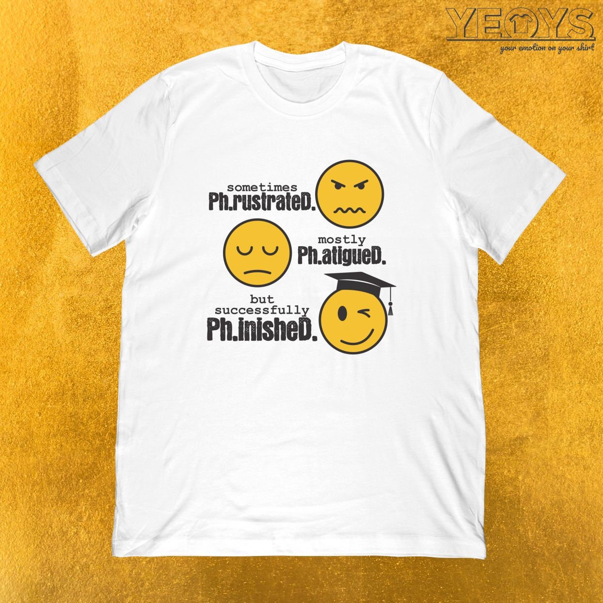Phinished T Shirt Graphic Tee Gift for Phd Graduation Ceremony ...