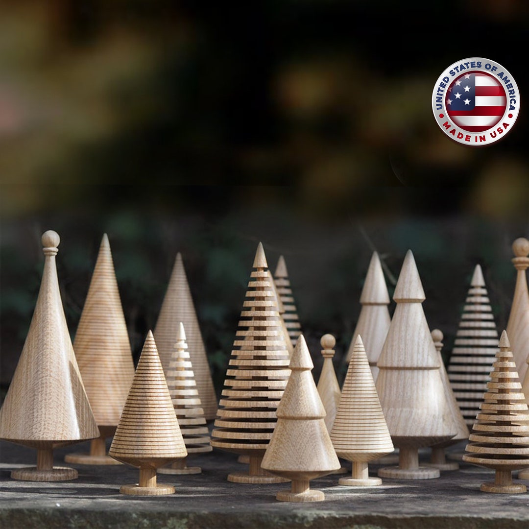 Handmade Wooden Christmas Trees, Scandi Style Christmas Decor, Handmade ...