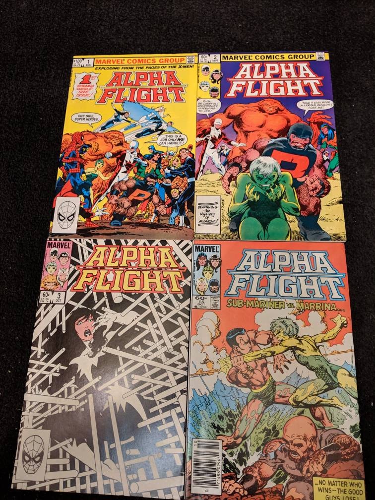 Alpha Flight 1983 Vintage Comic Books #'s 1,2,3 and 15. - Etsy