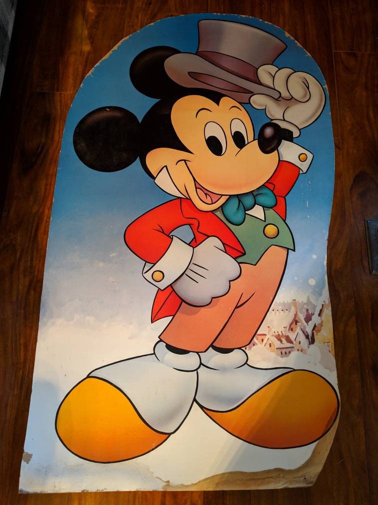 GIANT 52x28 Inch Vintage Mickey Mouse Cardboard Peice. - Etsy