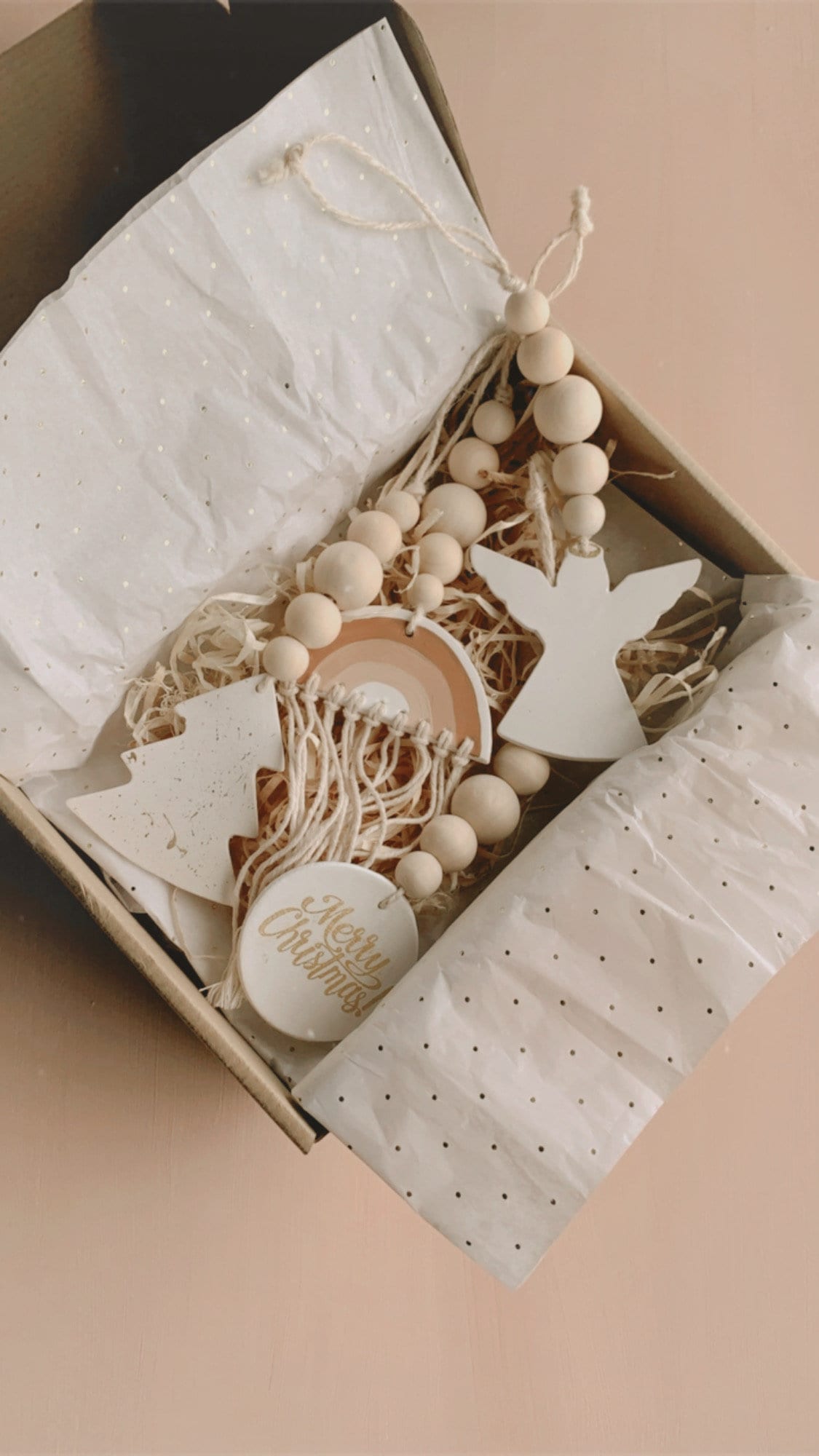 Box of Boho Christmas Ornaments Decorations for a Christmas - Etsy