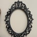 Gothic Ornate Oval Frame | Black Vintage Italian Wall Frame | Mirror or ...