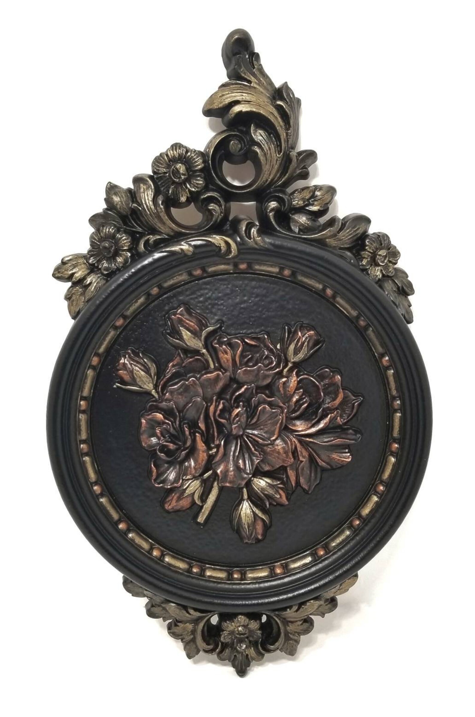 Victorian Goth Decor, Vintage Wall Plaque, Black Wall Art, Gothic Home ...