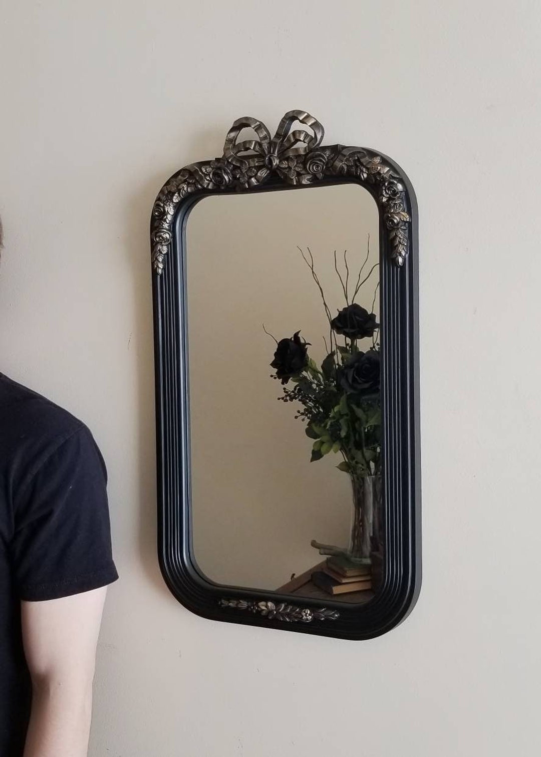 Gothic Mirror, Large Black Mirror, Goth Home Decor, Vintage Mirror ...