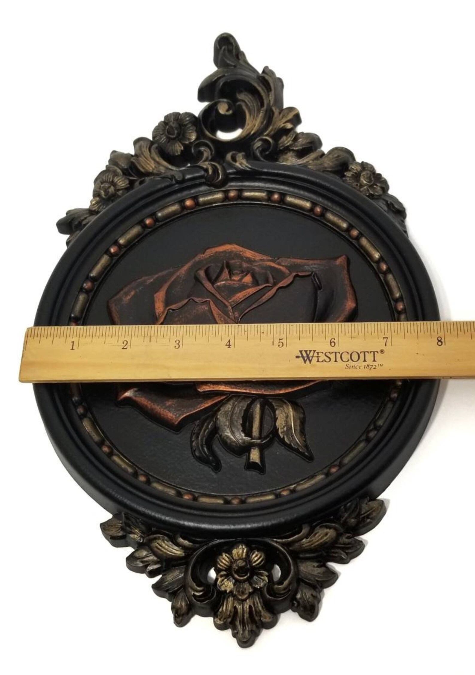 Victorian Goth Decor, Vintage Wall Plaque, Black Wall Art, Gothic Home ...