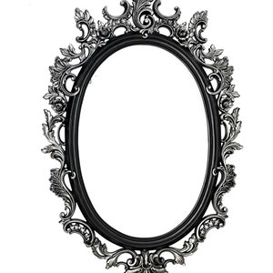 Black & Silver Gothic Mirror | Large Ornate Wall Mirror | Baroque ...