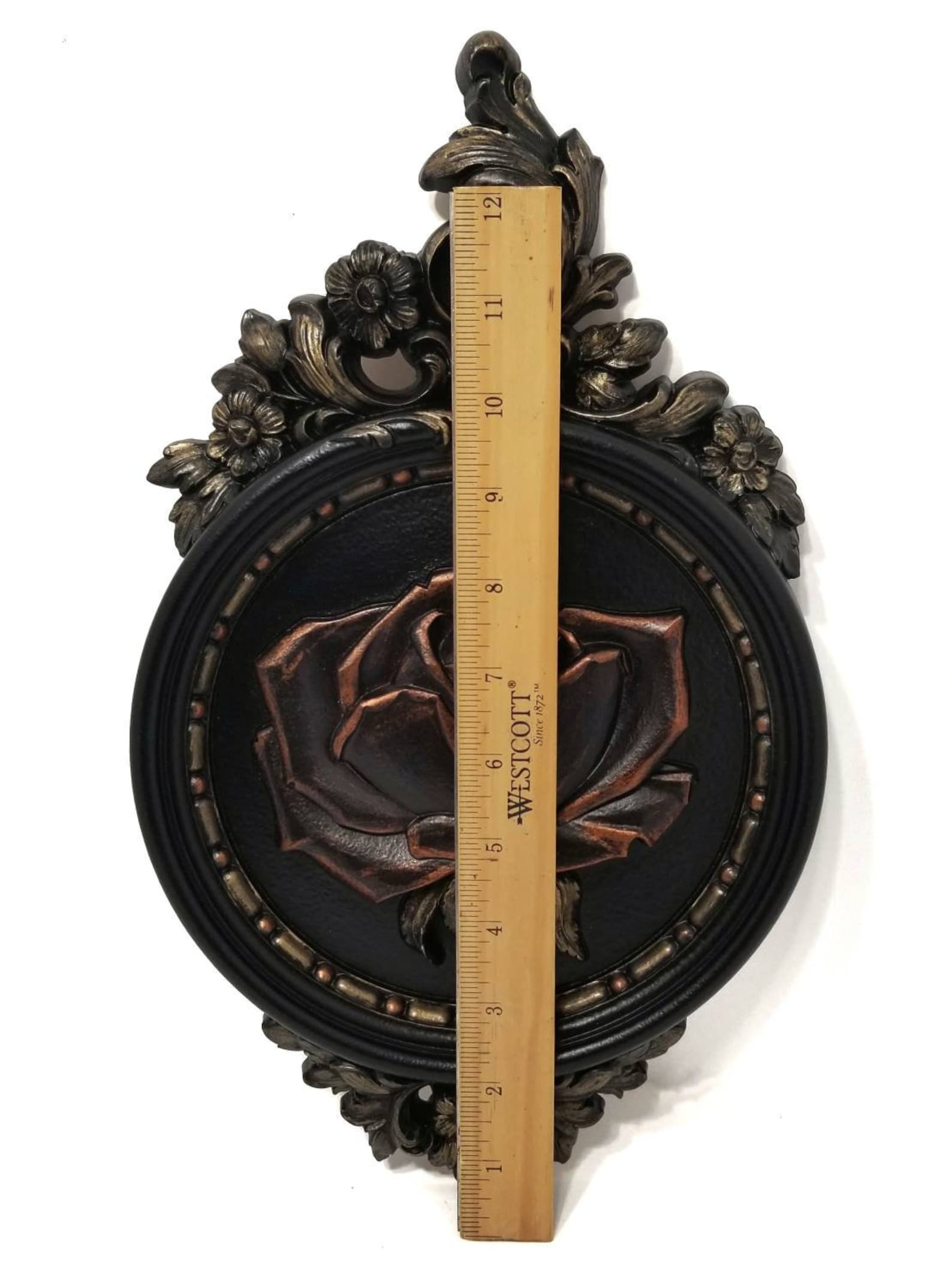 Victorian Goth Decor, Vintage Wall Plaque, Black Wall Art, Gothic Home ...