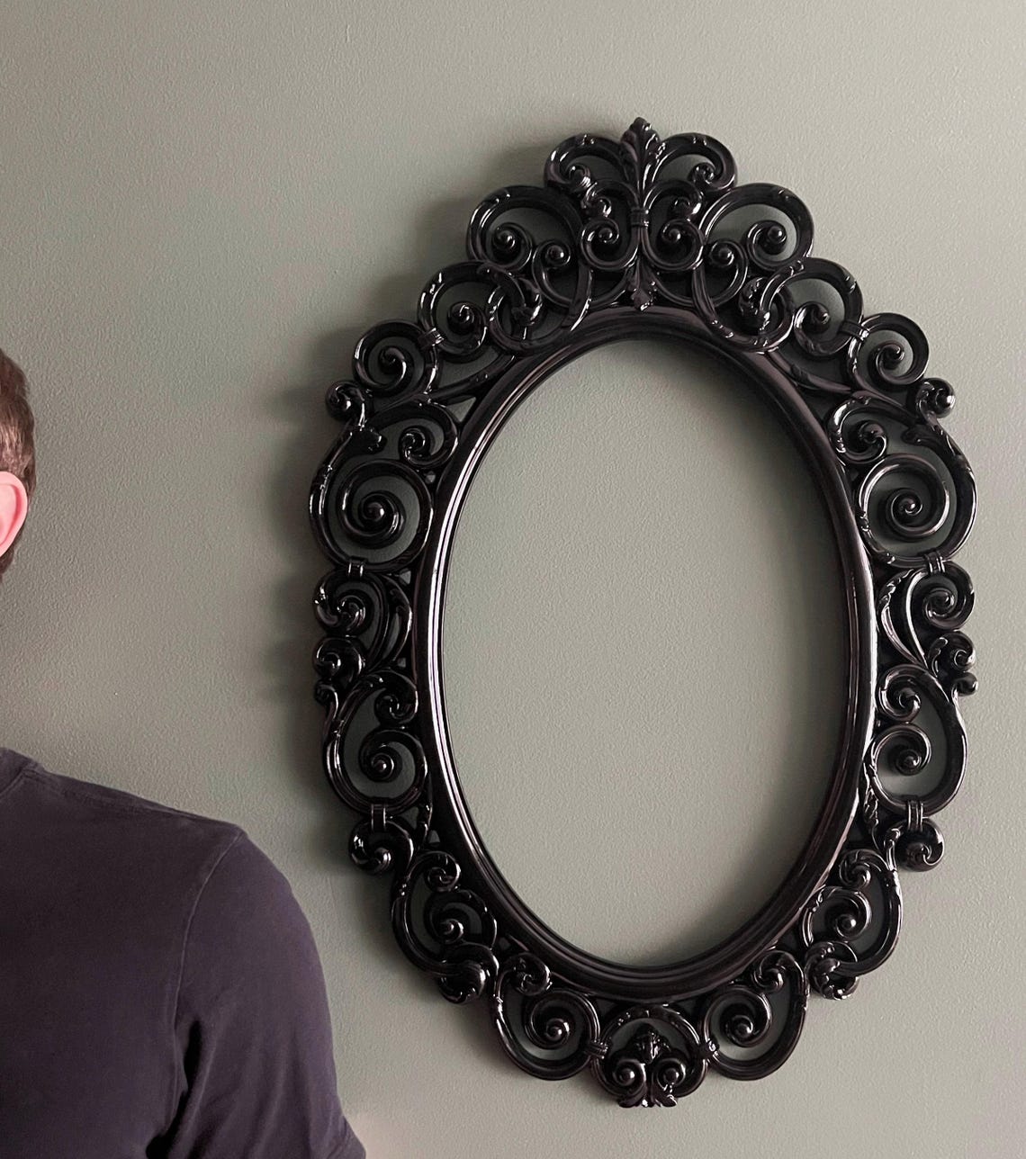 Gothic Wall Mirror | Ornate Black Vanity Mirror | Victorian Gothic Home ...
