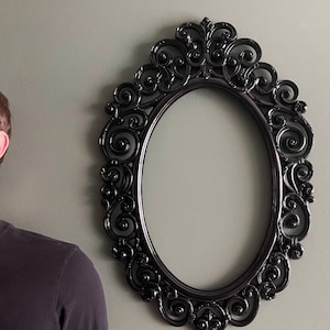 Gothic Wall Mirror | Ornate Black Vanity Mirror | Victorian Gothic Home ...