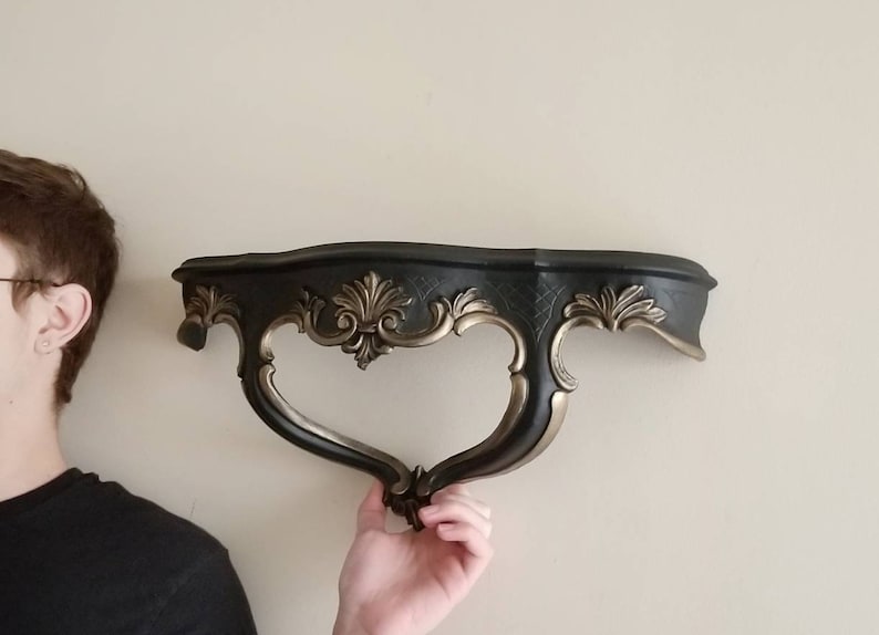 Large Gothic Shelf Gothic Home Decor Vintage Black Wall - Etsy