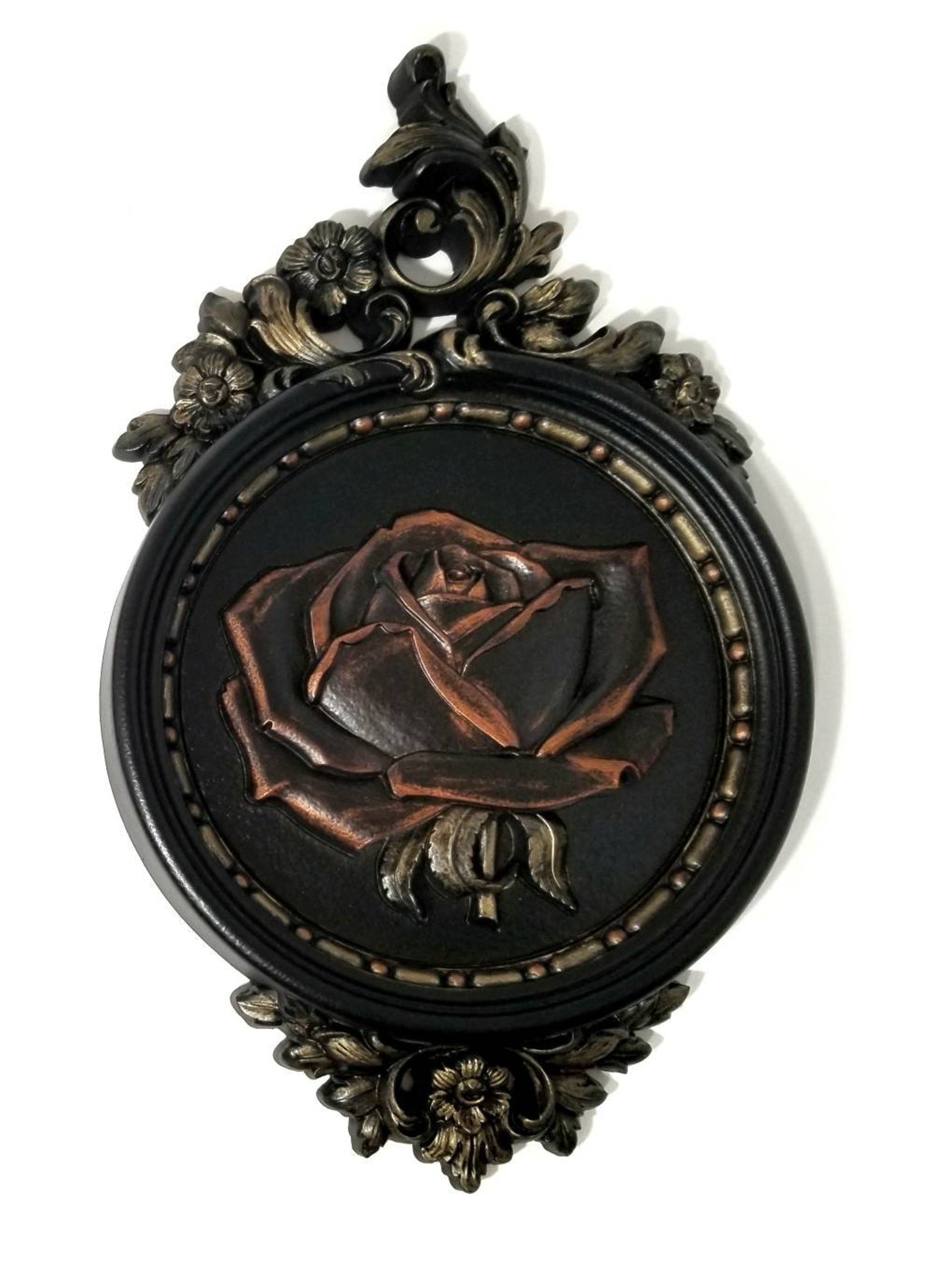 Victorian Goth Decor, Vintage Wall Plaque, Black Wall Art, Gothic Home ...