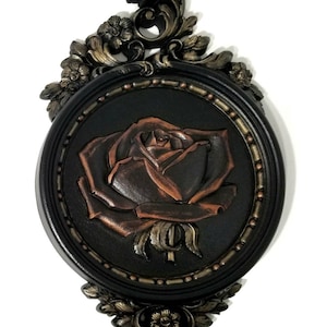 Victorian Goth Decor, Vintage Wall Plaque, Black Wall Art, Gothic Home ...