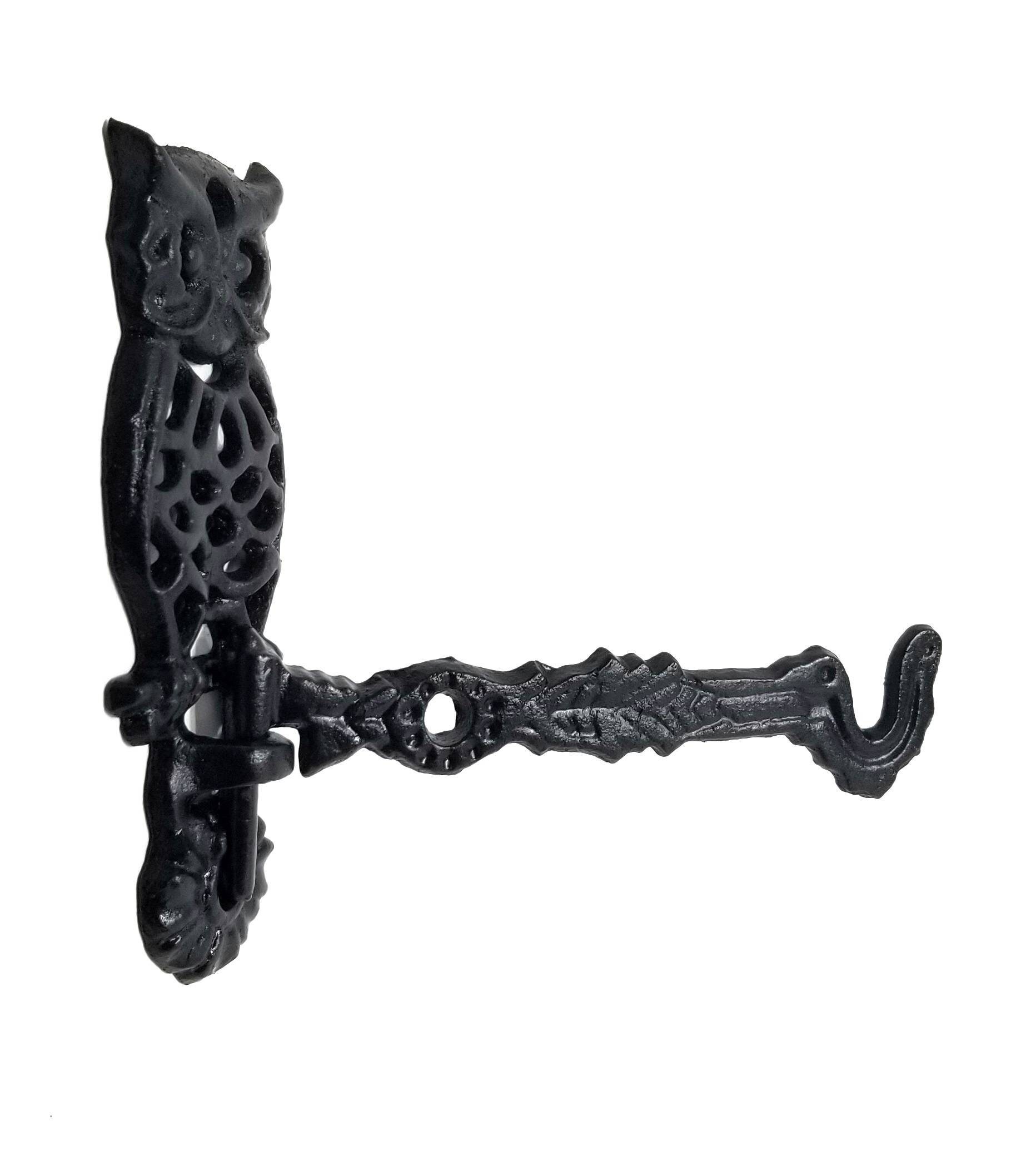 Cast Iron Owl Hook Gothic Owl Gothic Wall Decor Black Metal - Etsy