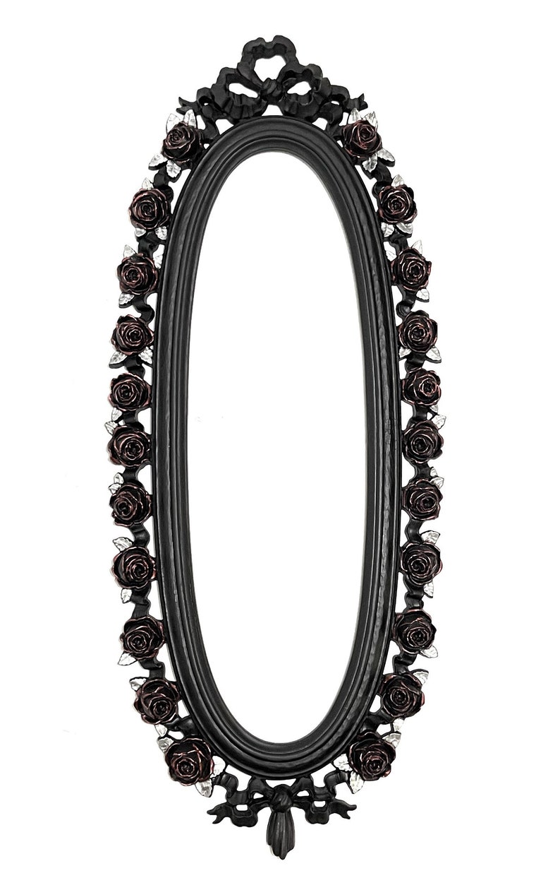 Dark Cottagecore Mirror Rose Garden Princess Mirror Black - Etsy