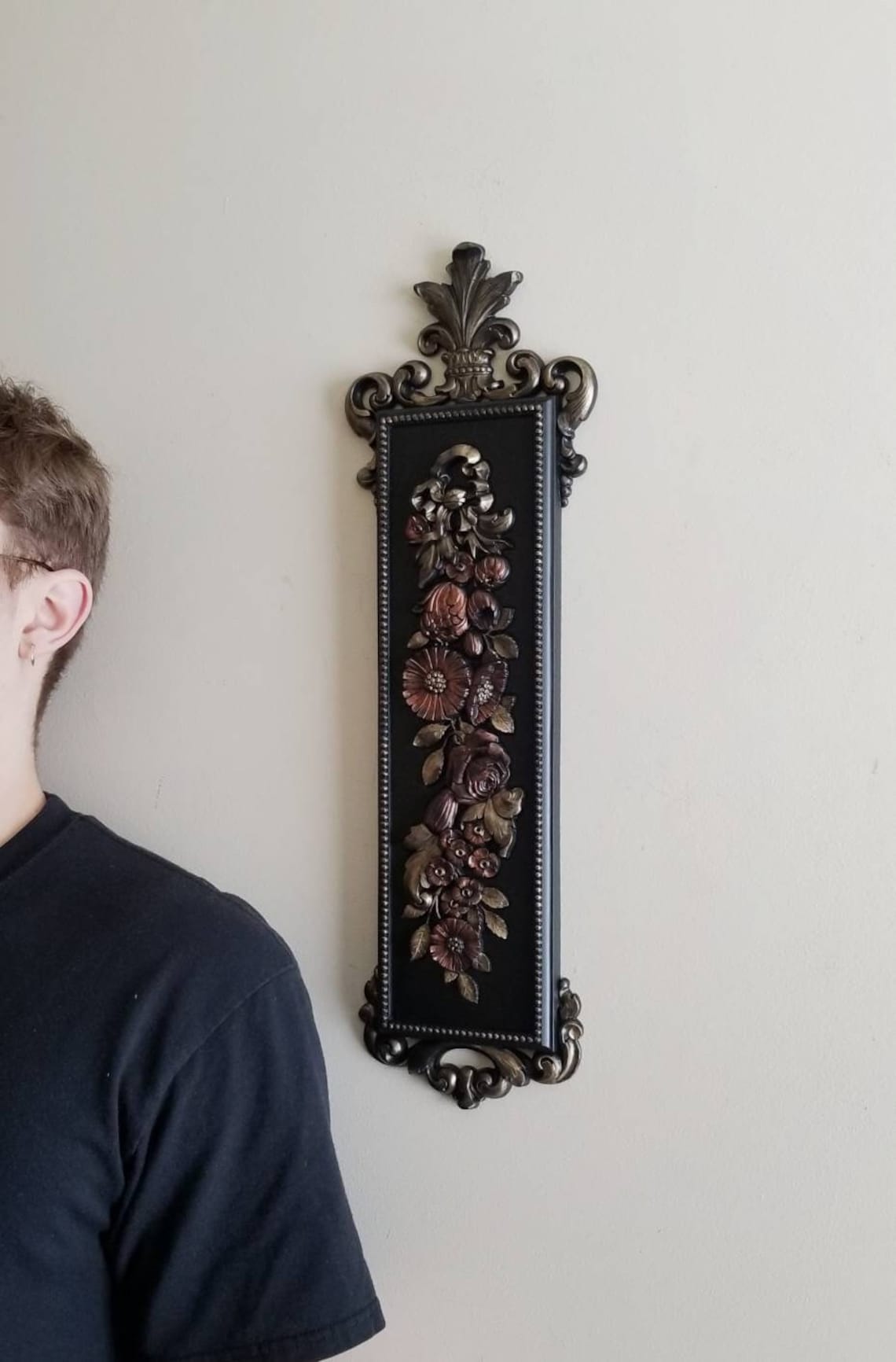 Victorian Goth Decor Vintage Wall Plaque Black Wall Art - Etsy