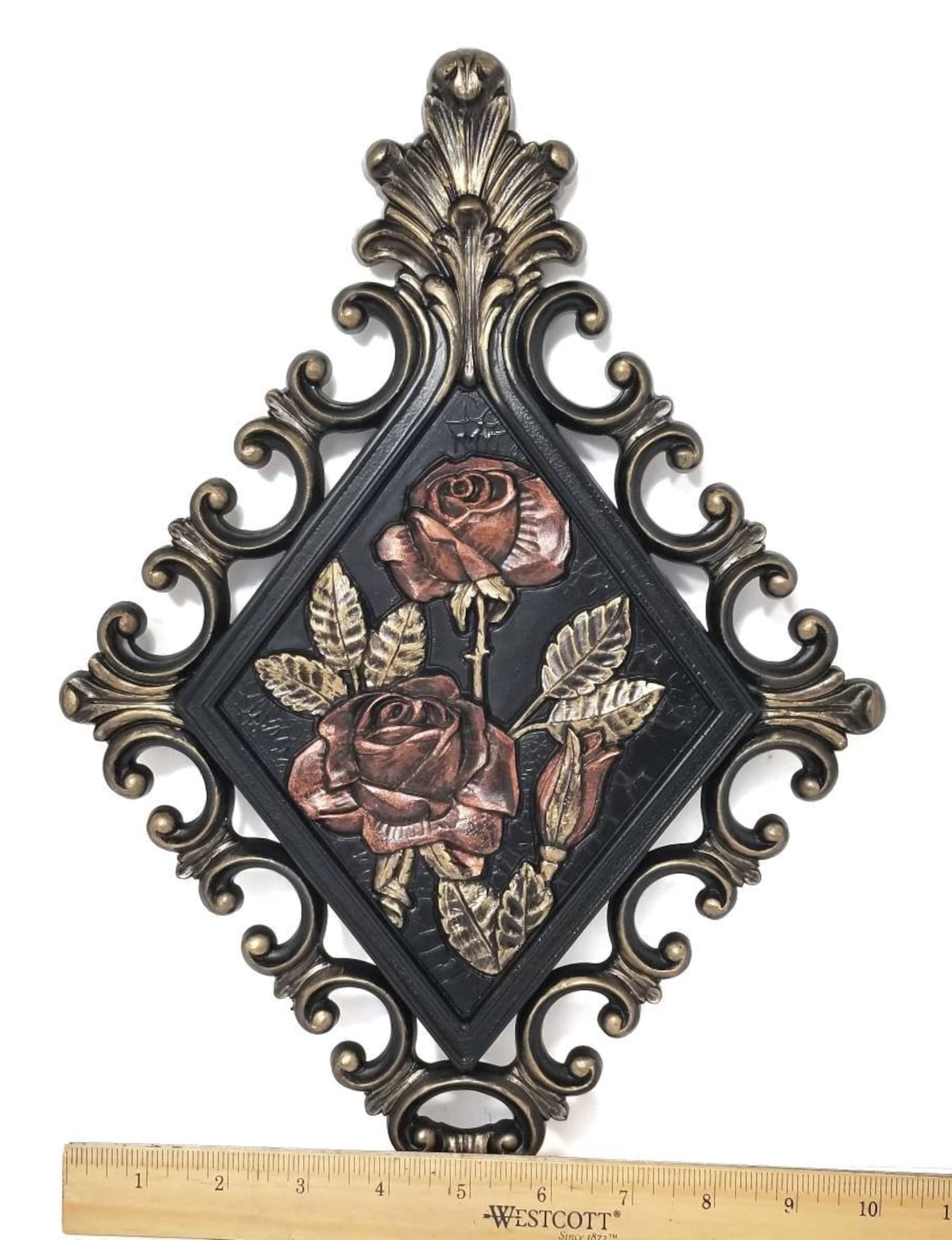 Victorian Goth Decor Vintage Wall Plaque Black Wall Art | Etsy