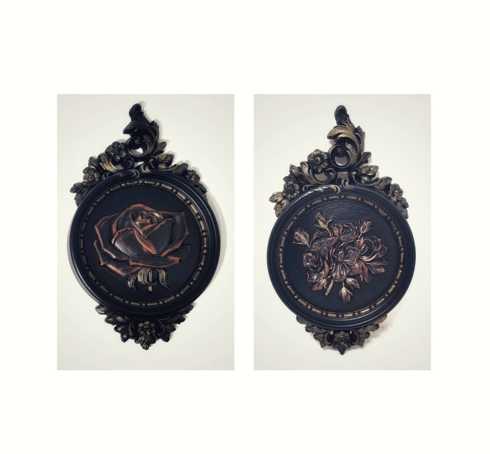 Victorian Goth Decor Vintage Wall Plaque Black Wall Art - Etsy