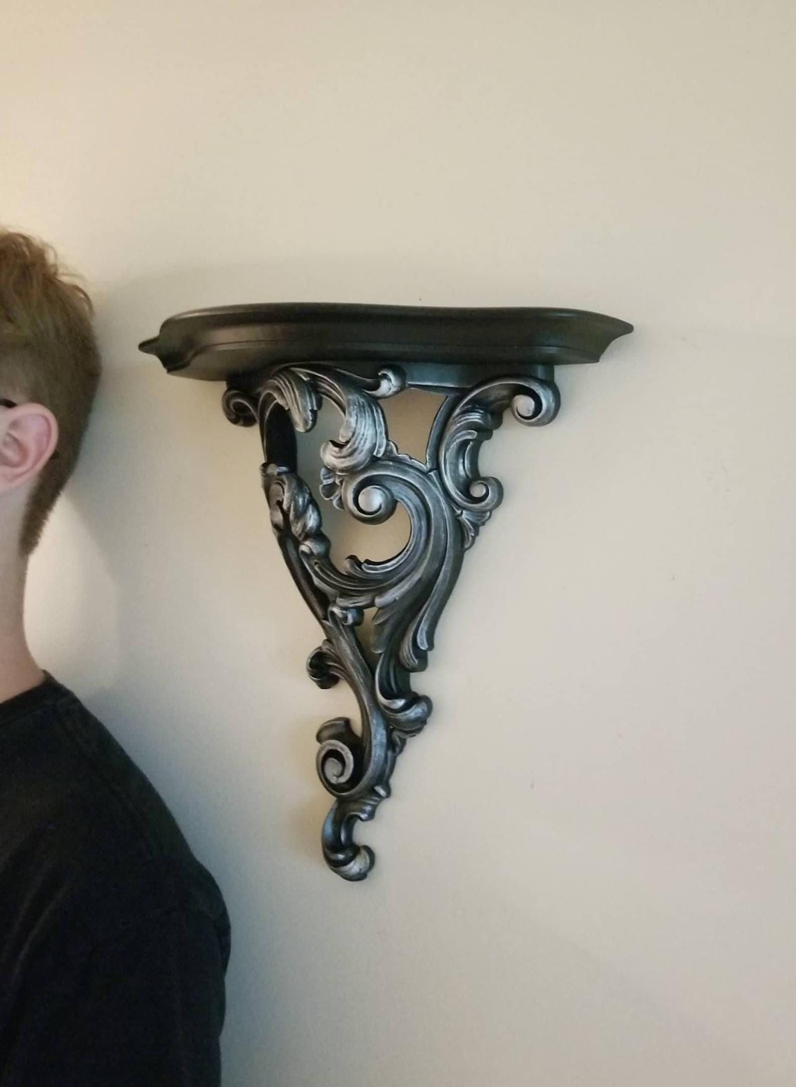 Gothic Wall Shelf | Ornate Scroll Shelf | Baroque Accent With Color ...