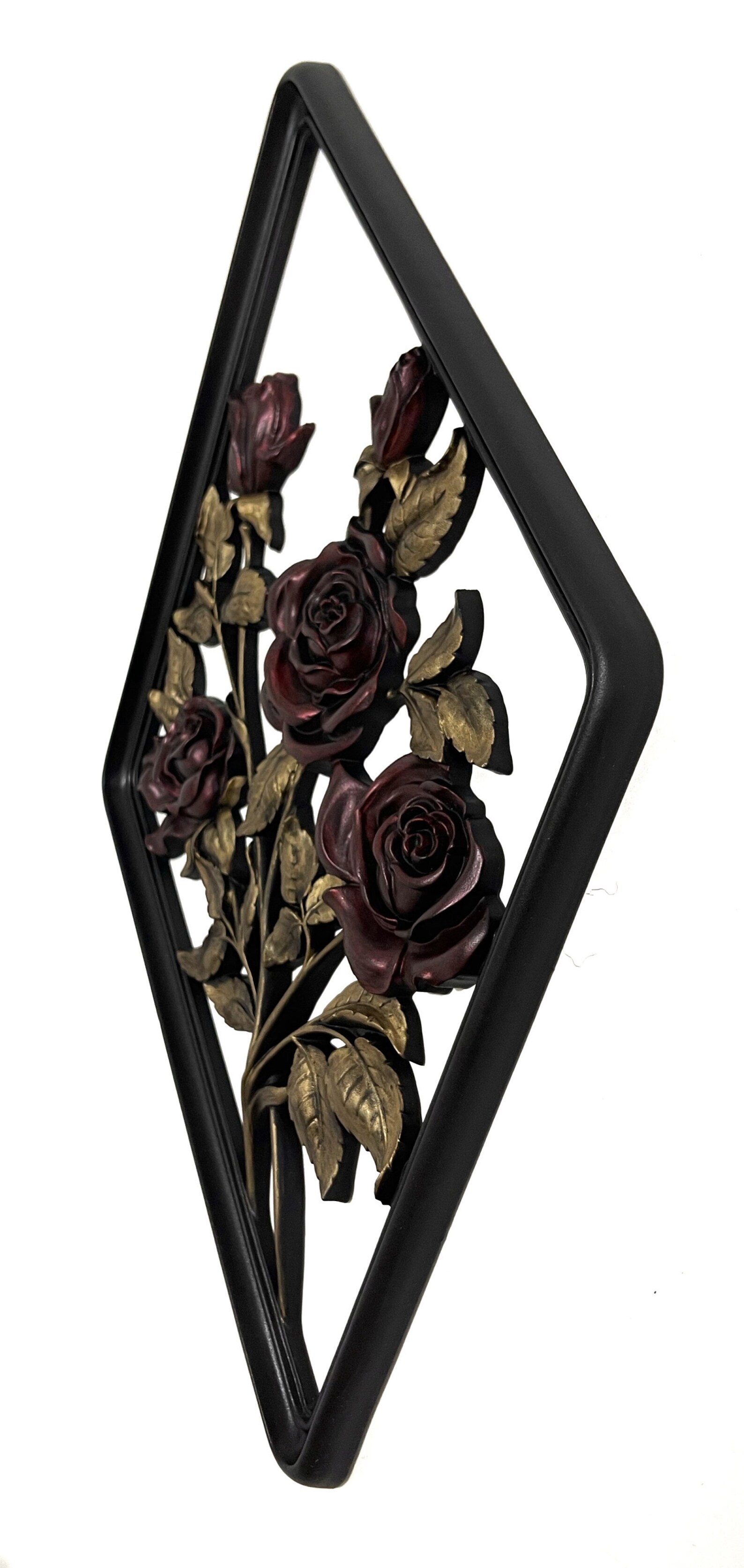 Victorian Goth Decor, Vintage Wall Plaque, Black Wall Art, Gothic Home ...