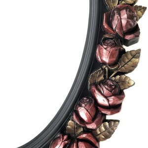 Dark Cottagecore Mirror, Rose Garden, Princess Mirror, Large Black ...