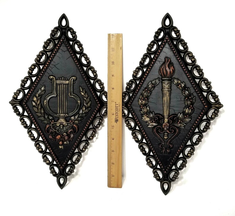 Victorian Goth Decor Vintage Wall Plaque Black Wall Art | Etsy