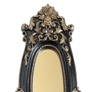 Black and Gold Mirror Sconce | Gothic Wall Mirror | Victorian Decor - Etsy