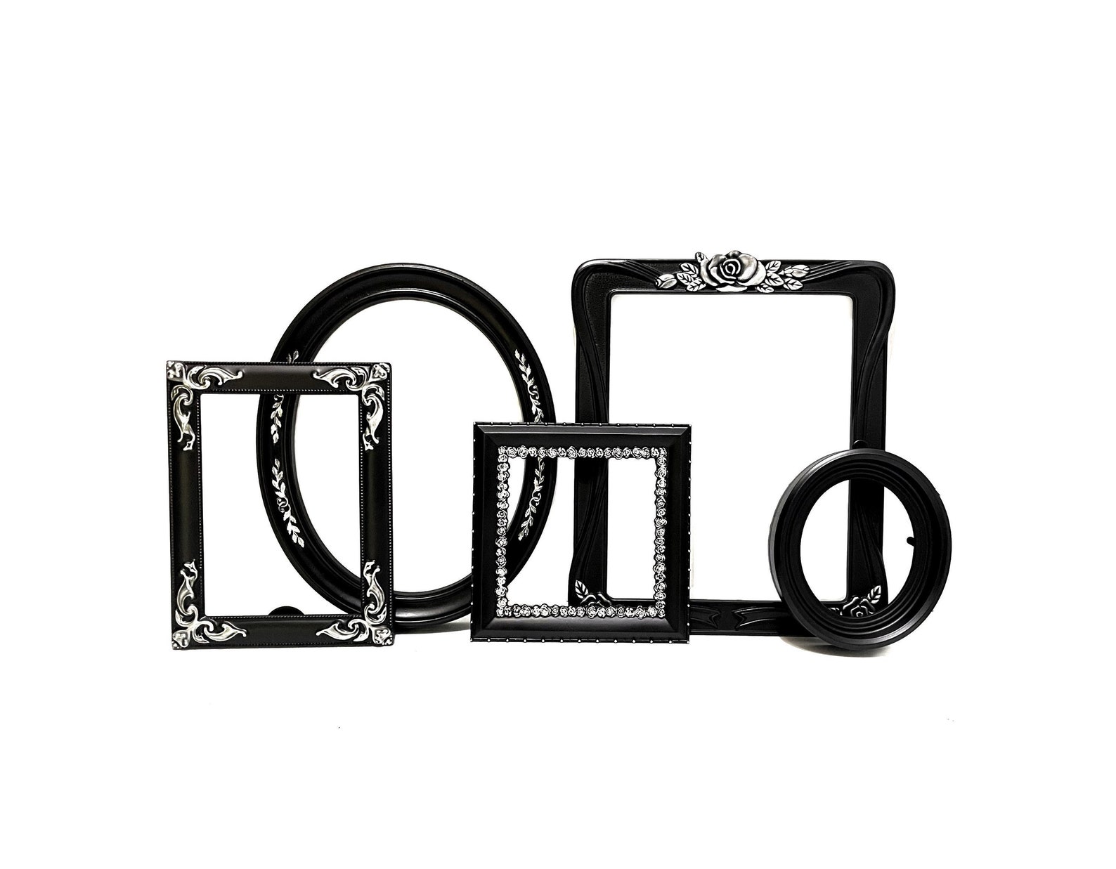 Black Picture Frame Set Gallery Wall Frame Set Vintage - Etsy