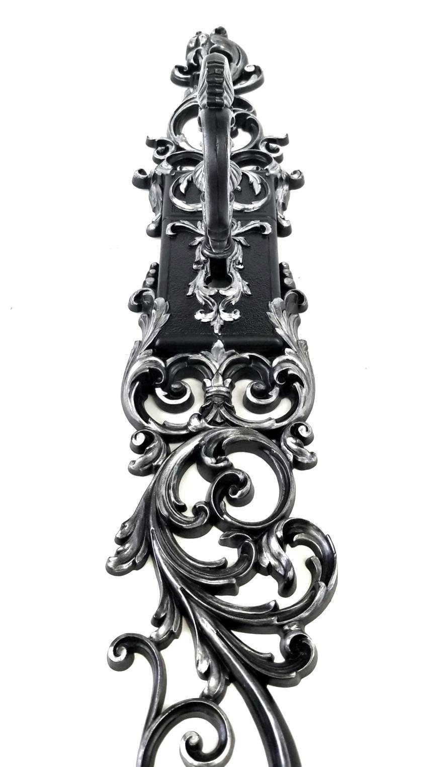 Victorian Goth Wall Plaques | Black & Silver Lock and Key Decor - Etsy