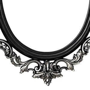 Black & Silver Gothic Mirror | Large Ornate Wall Mirror | Baroque ...