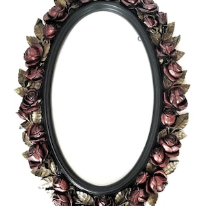 Dark Cottagecore Mirror, Rose Garden, Princess Mirror, Large Black ...