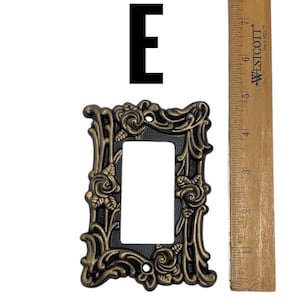 Ornate Gothic Light Switch Cover | Black and Gold Wall Plate ...