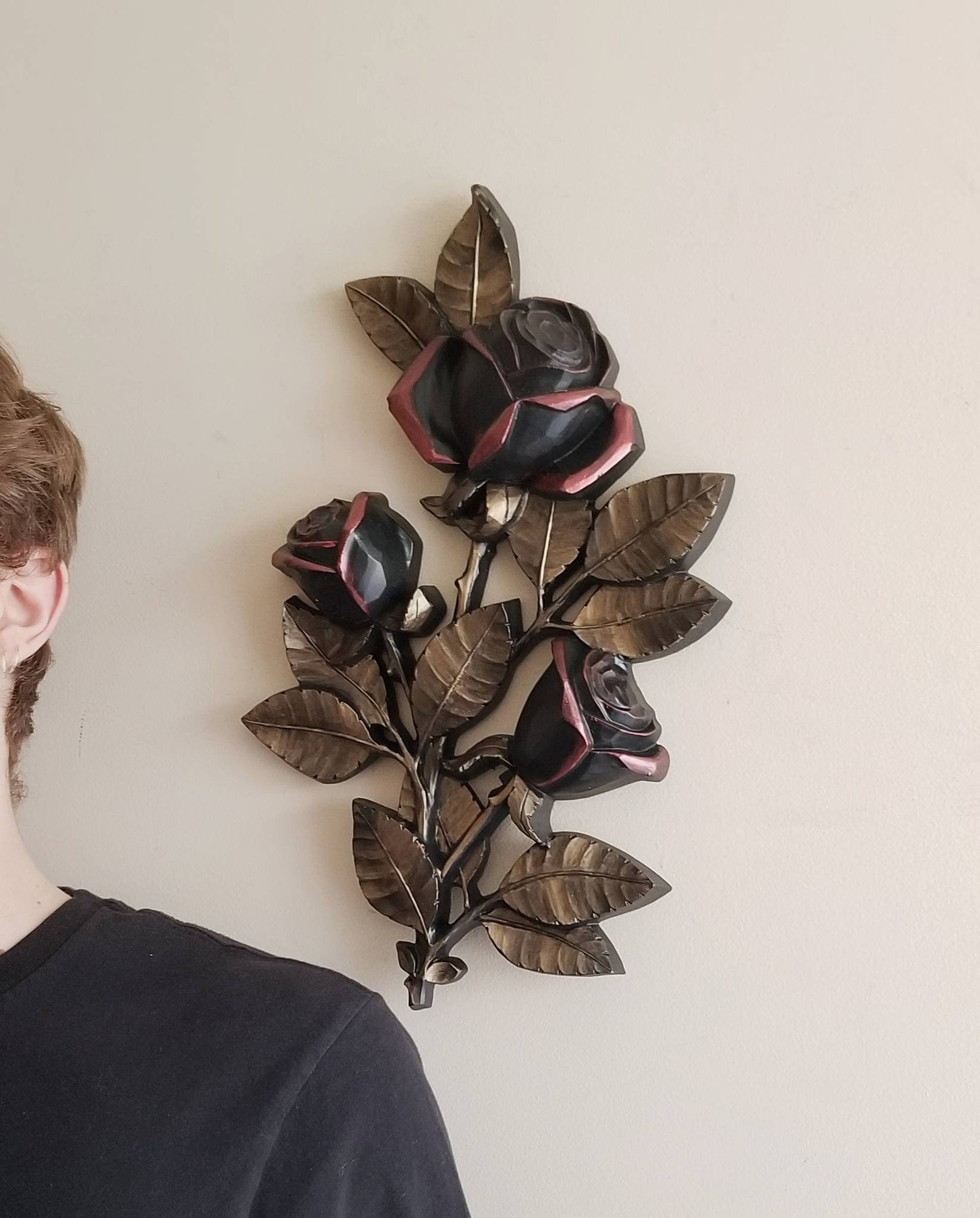 Victorian Goth Decor Vintage Wall Plaques Rose Wall Art - Etsy