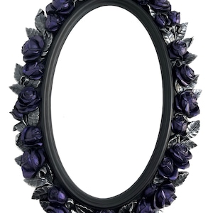 Dark Cottagecore Mirror, Rose Garden, Princess Mirror, Large Black ...