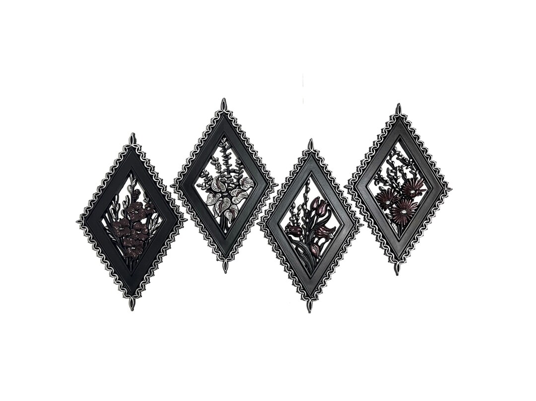 Victorian Goth Decor, Vintage Wall Plaques, Black Wall Art, Gothic Home ...