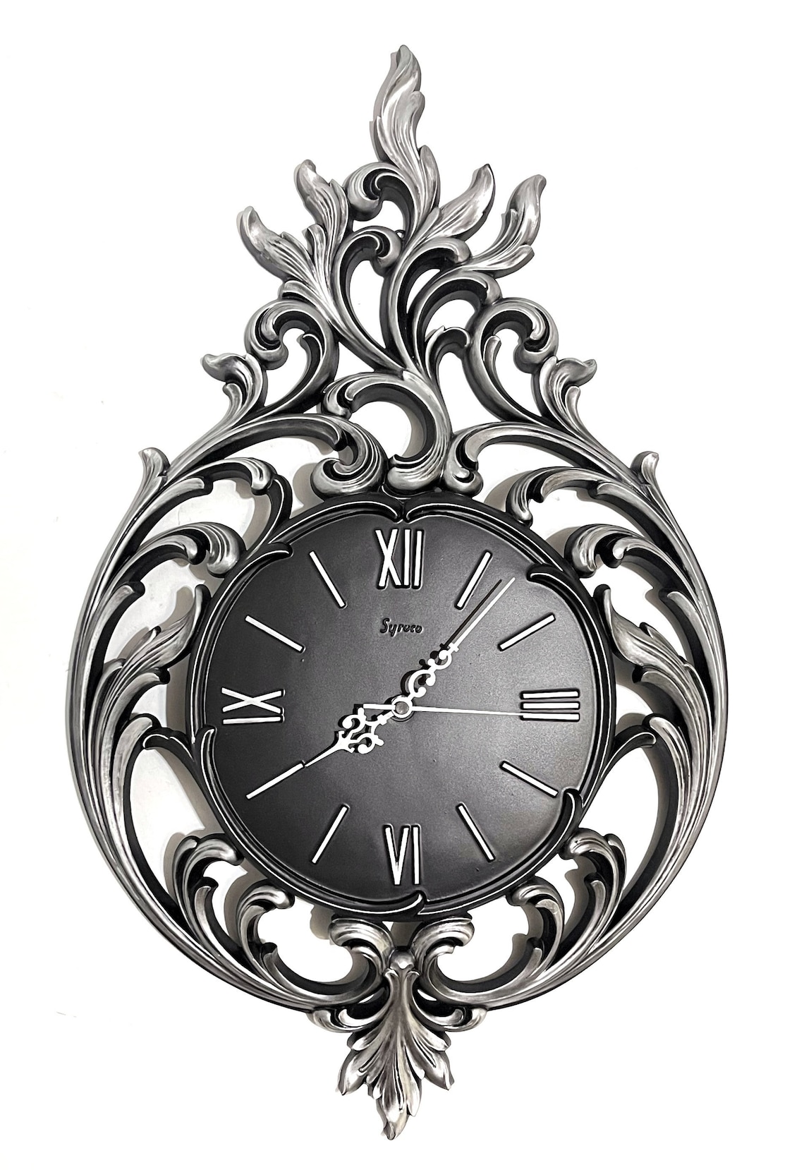 Gothic Clock Vintage Clock Large Black Clock Ornate Clock - Etsy