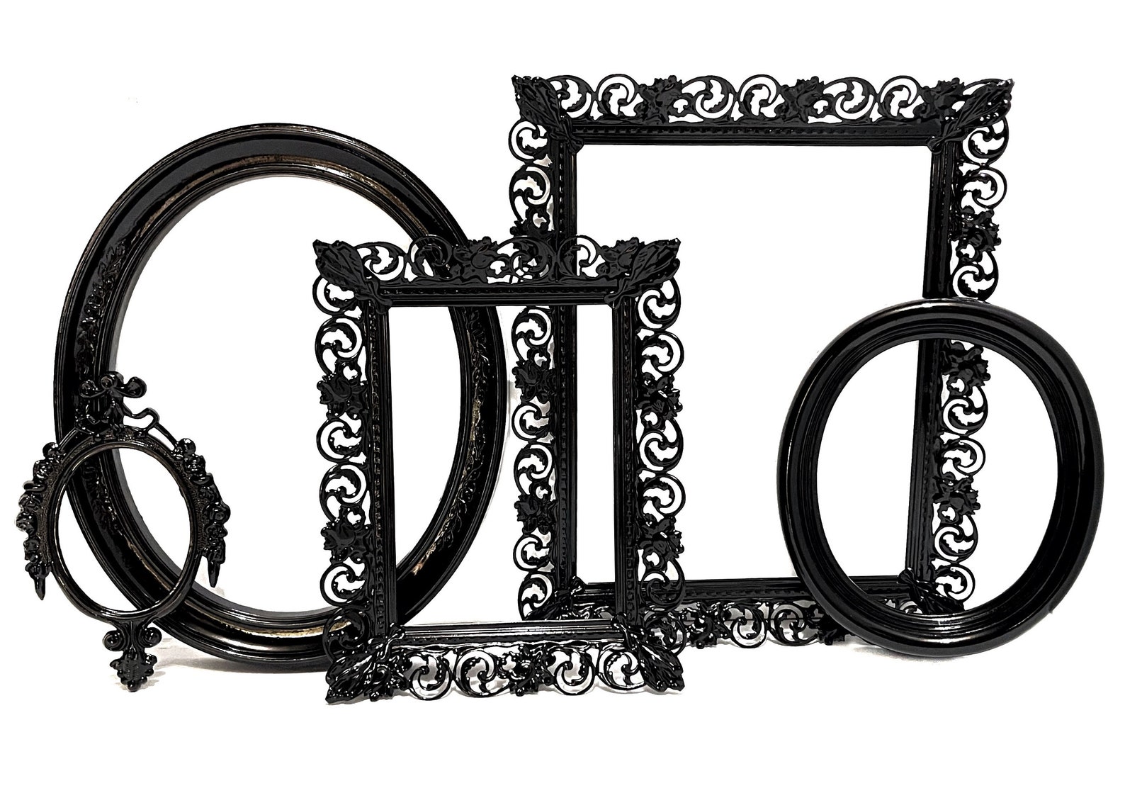 Black Picture Frame Set Gallery Wall Frame Set Gothic - Etsy