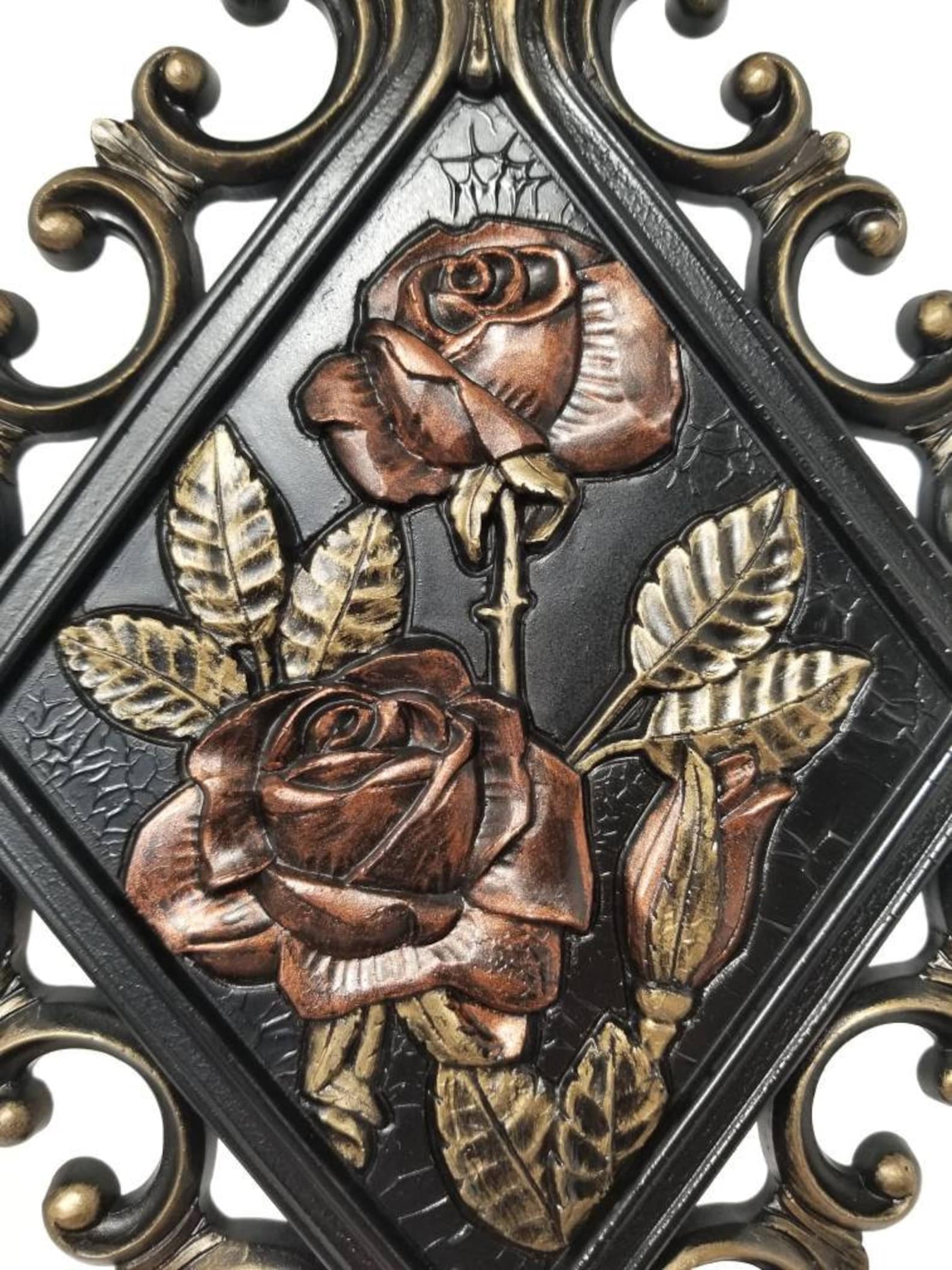 Victorian Goth Decor Vintage Wall Plaque Black Wall Art | Etsy