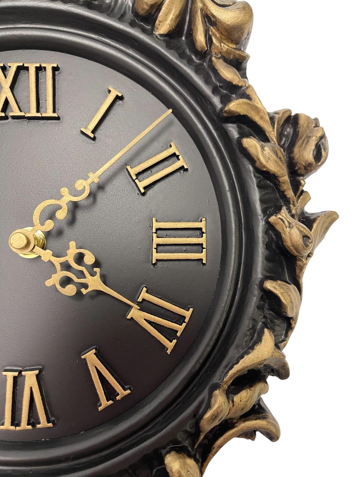 Gothic Wall Clock | Victorian Style Timepiece | Black Baroque Decor - Etsy