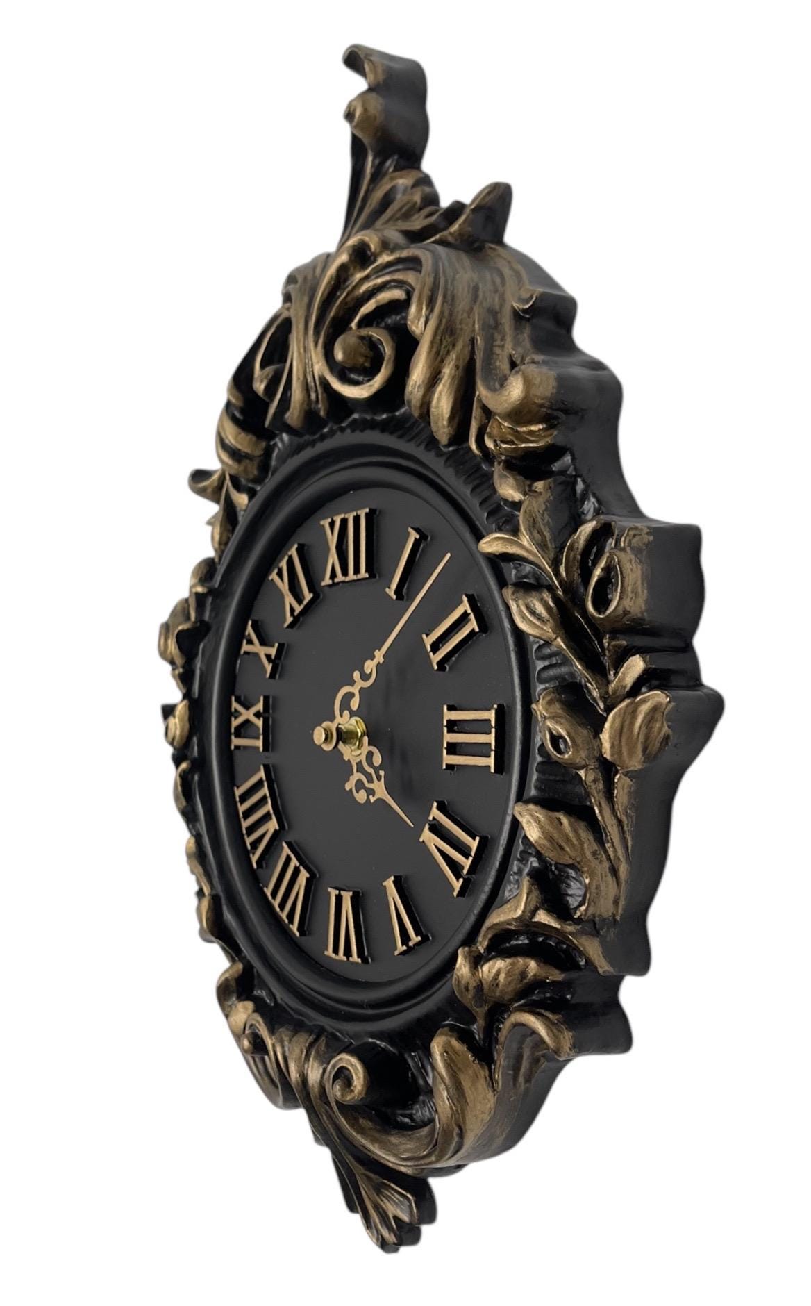 Gothic Wall Clock | Victorian Style Timepiece | Black Baroque Decor - Etsy