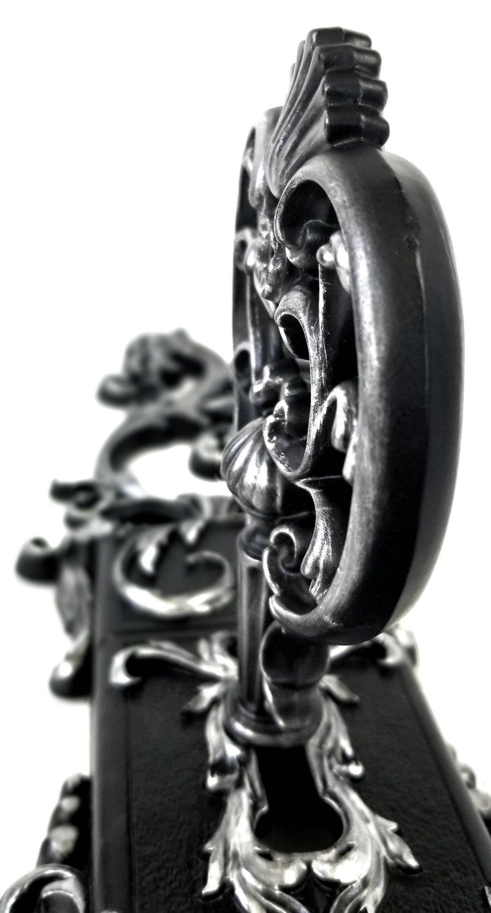 Victorian Goth Wall Plaques | Black & Silver Lock and Key Decor - Etsy